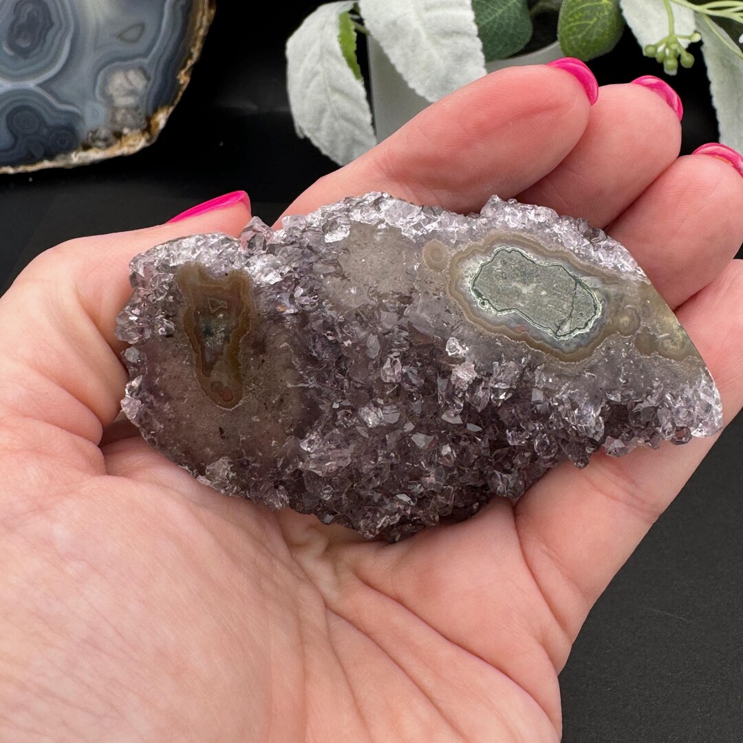 Amethyst Crystal Stalactite Flower Geode From Uruguay - Etsy