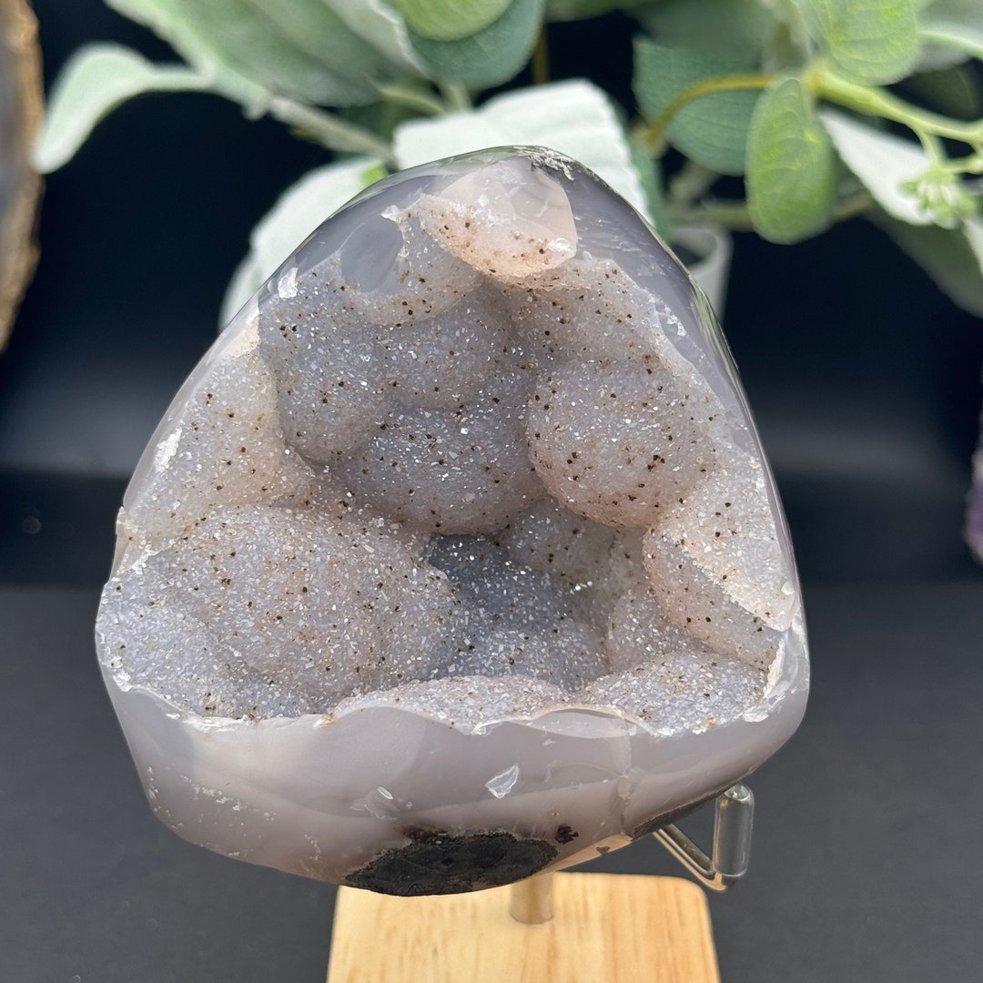 Druzy Botryoidal Agate Cupcake Cut Base From Uruguay - Spectacular ...