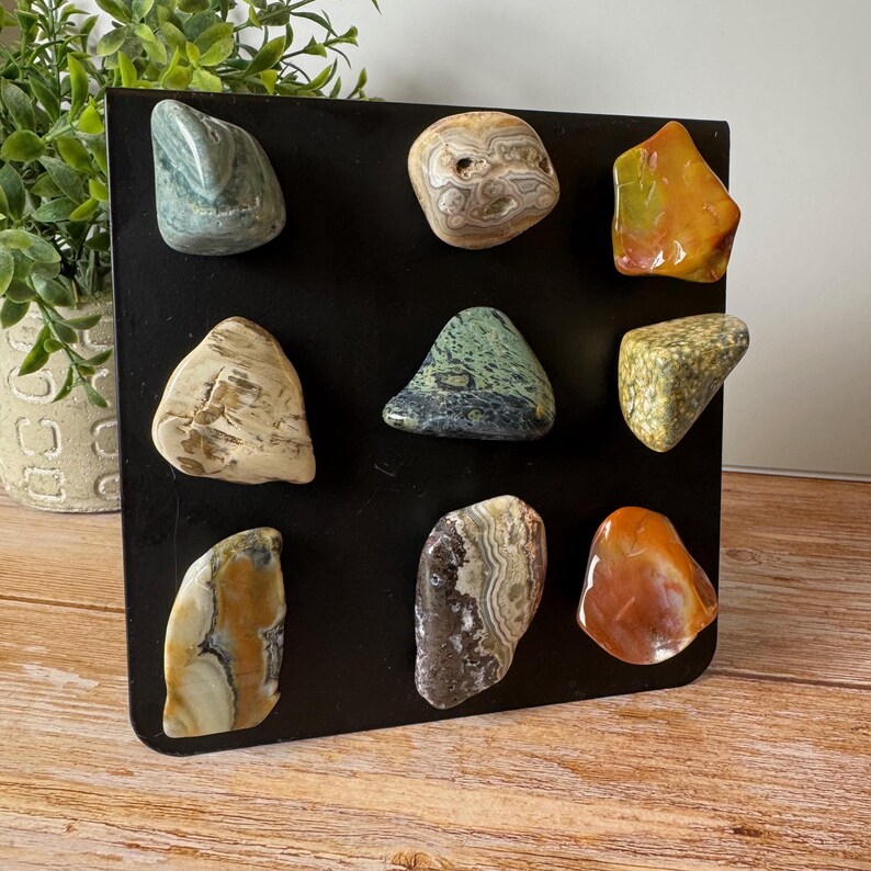 Tumbled Gemstone Magnets - Handmade Natural Stone - Etsy
