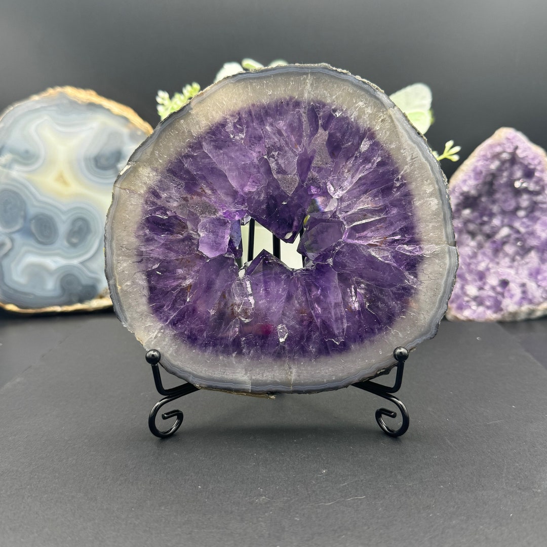 Large Amethyst Portal Slice From Uruguay Over 1 Pound Spectacular - Etsy