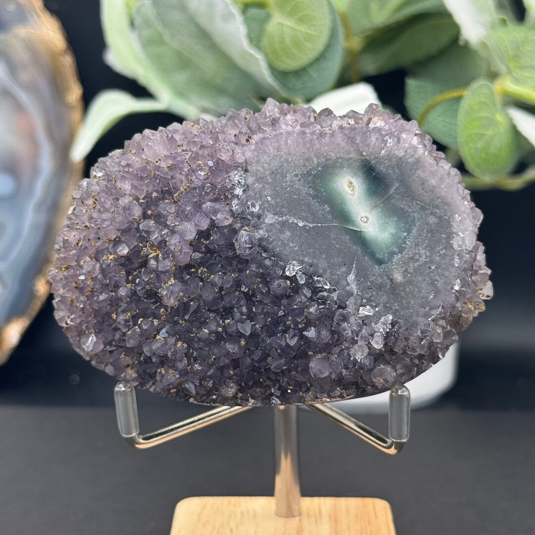 Amethyst Crystal Stalactite Eye Geode Cluster Carving From Uruguay ...