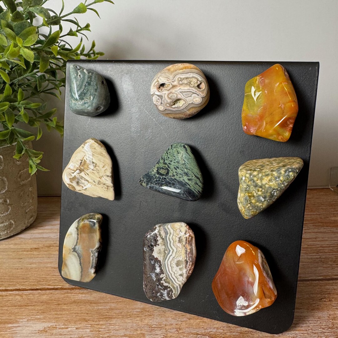 Tumbled Gemstone Magnets - Handmade Natural Stone - Etsy