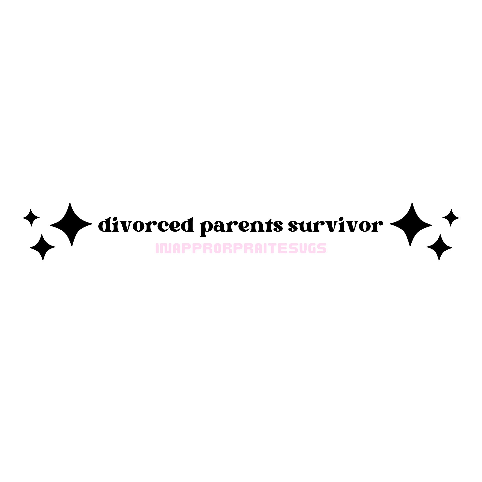 Divorced Parents Svg, Survivor Svg, Digital File, Funny Tshirt, Adult ...