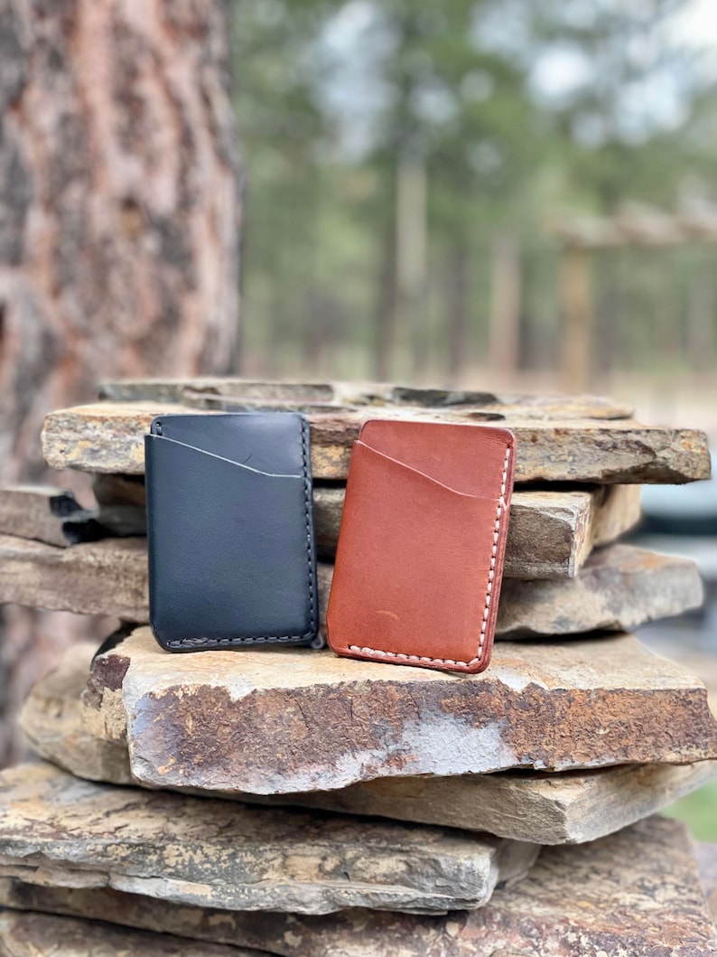 Minimalist Leather Card Holder - Etsy