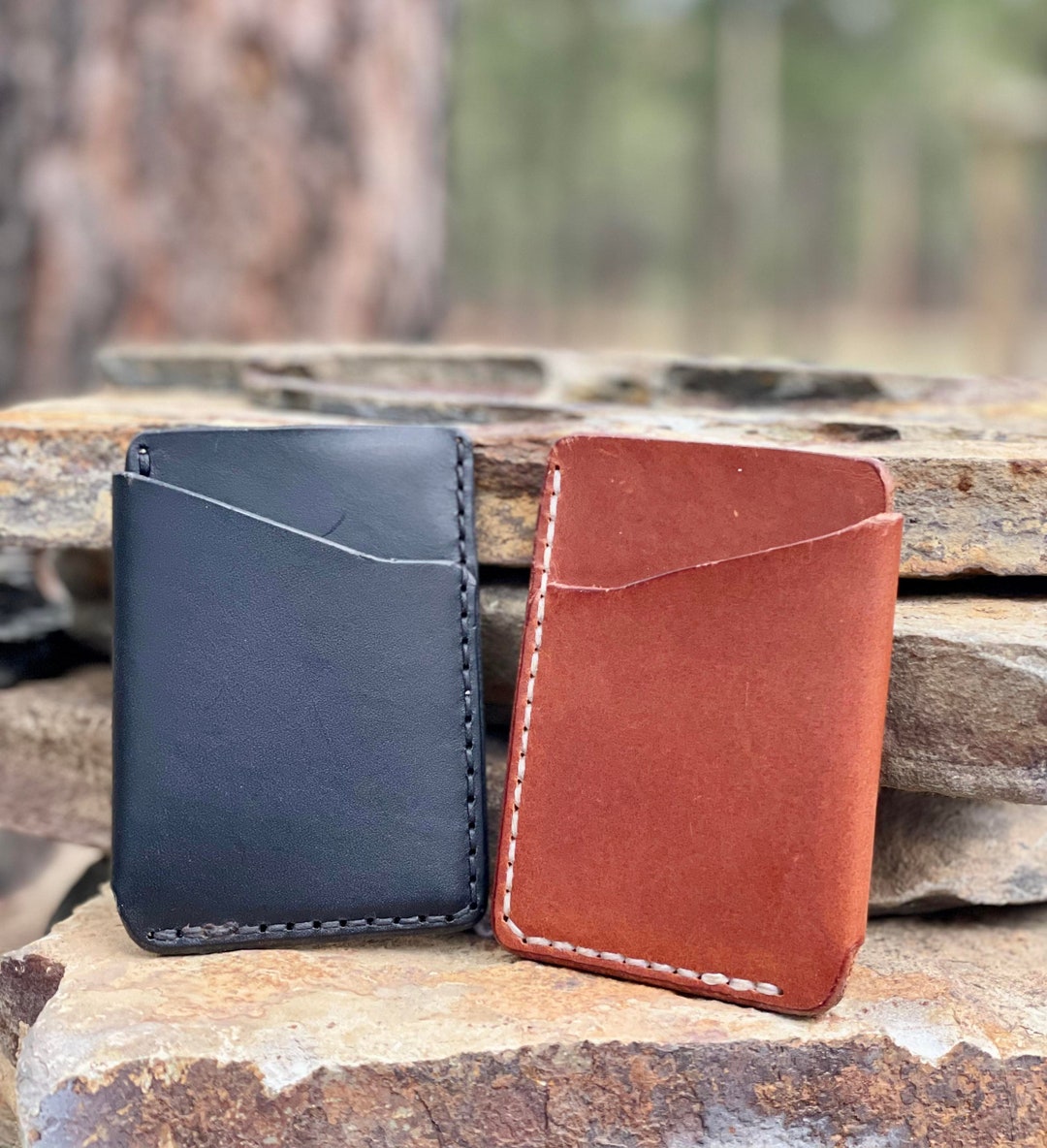 Minimalist Leather Card Holder - Etsy