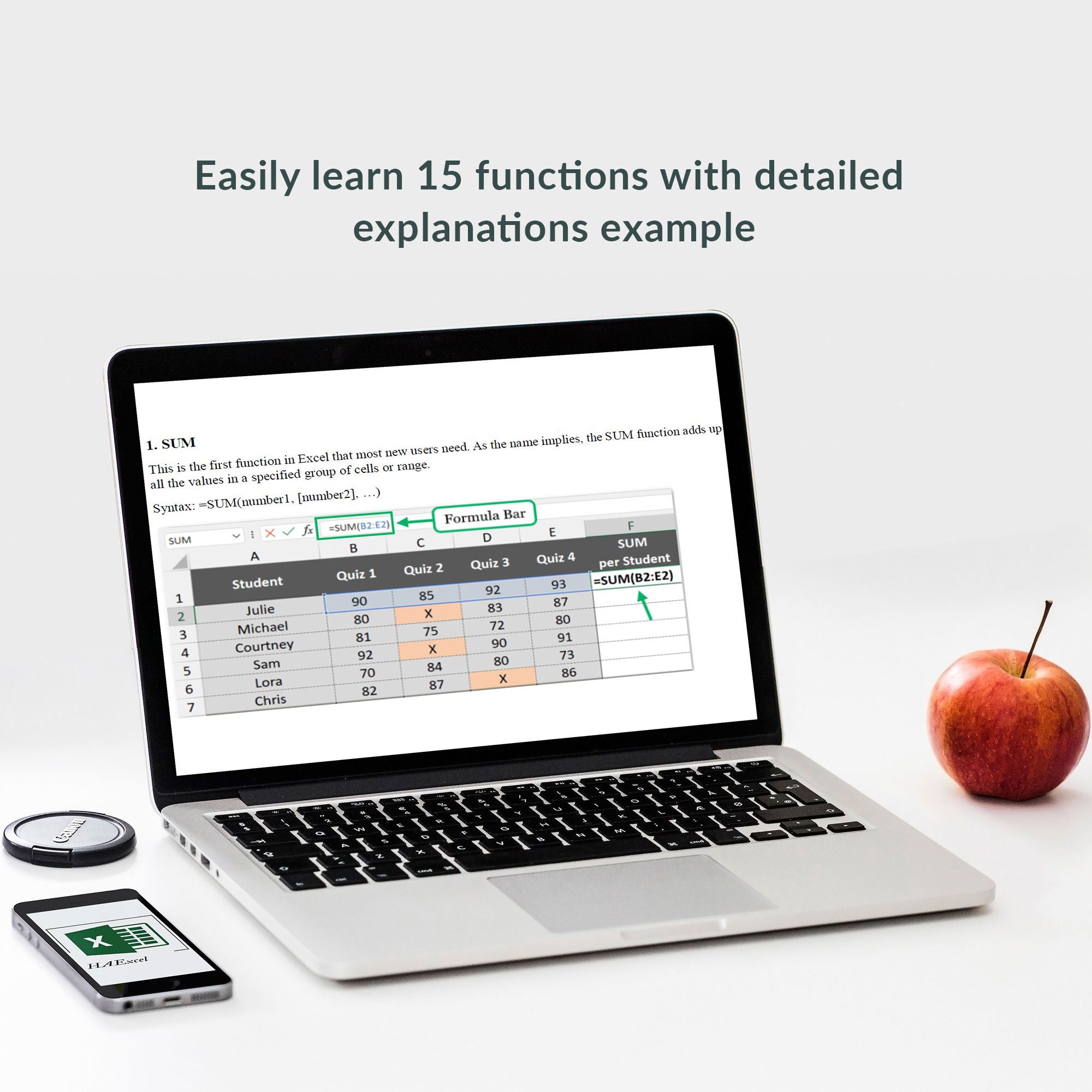 15 Most Common Excel Functions Template for Excel Excel - Etsy
