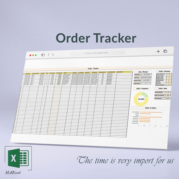 Excel Template E Commerce - Etsy