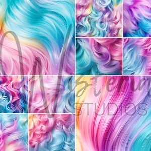 60 Unicorn Rainbow Hair, Rainbow Pastel, Blurry Background, Shimmer ...