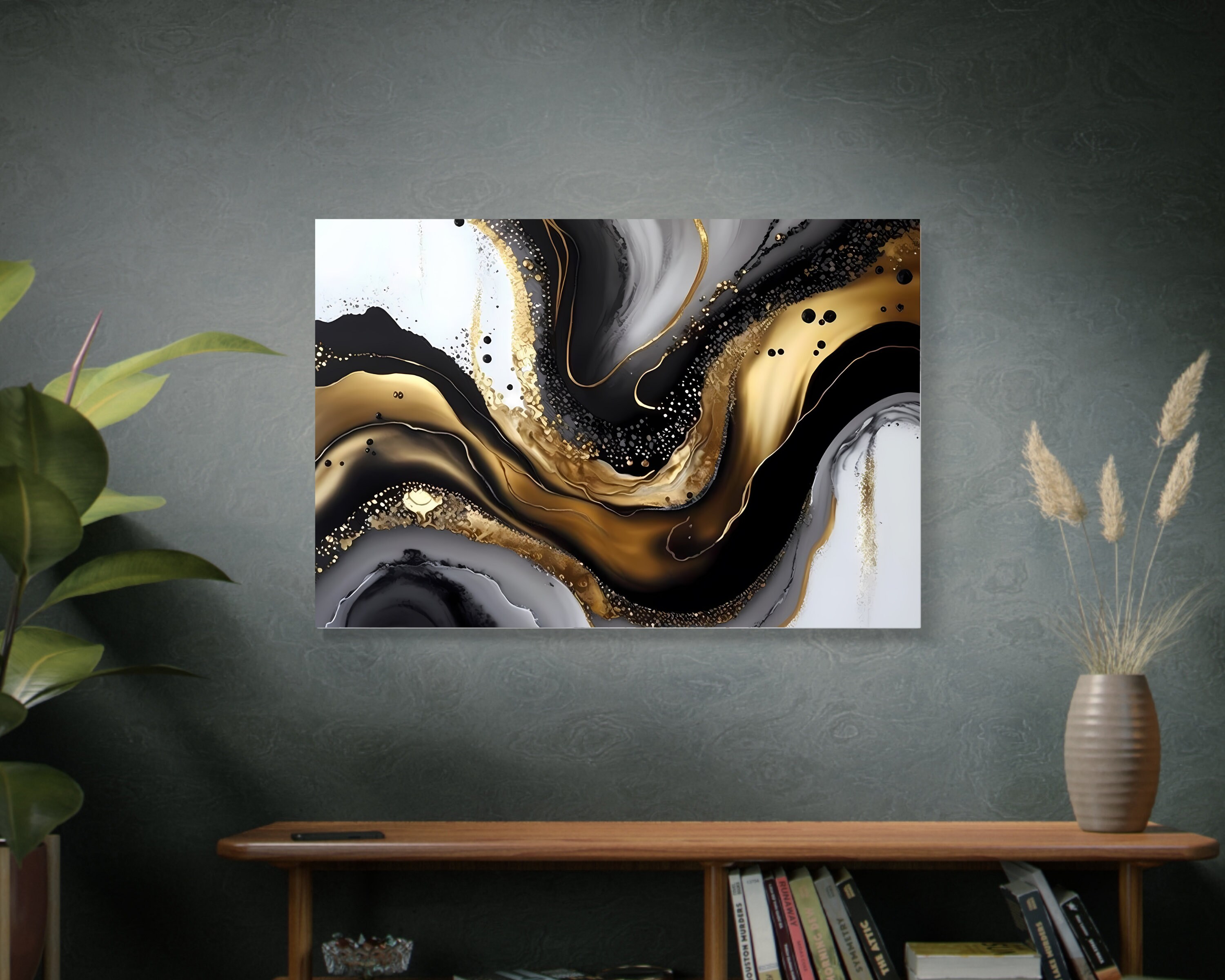 116 Black and Gold Abstract Backgrounds, Alcohol Ink Art, Abstract ...