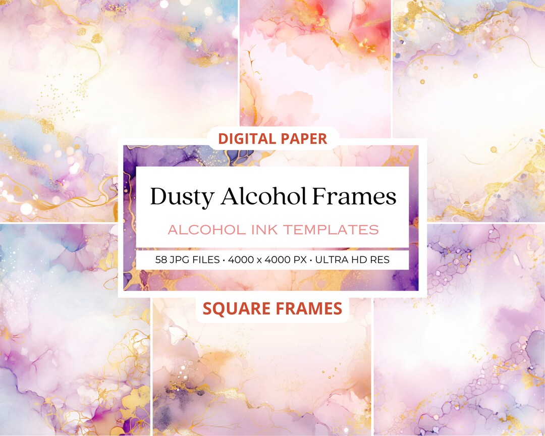 58 Sweet Alcohol Ink Digital Paper, Alcohol Ink Clipart, Watercolor ...