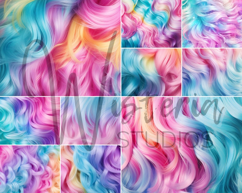 60 Unicorn Rainbow Hair, Rainbow Pastel, Blurry Background, Shimmer ...