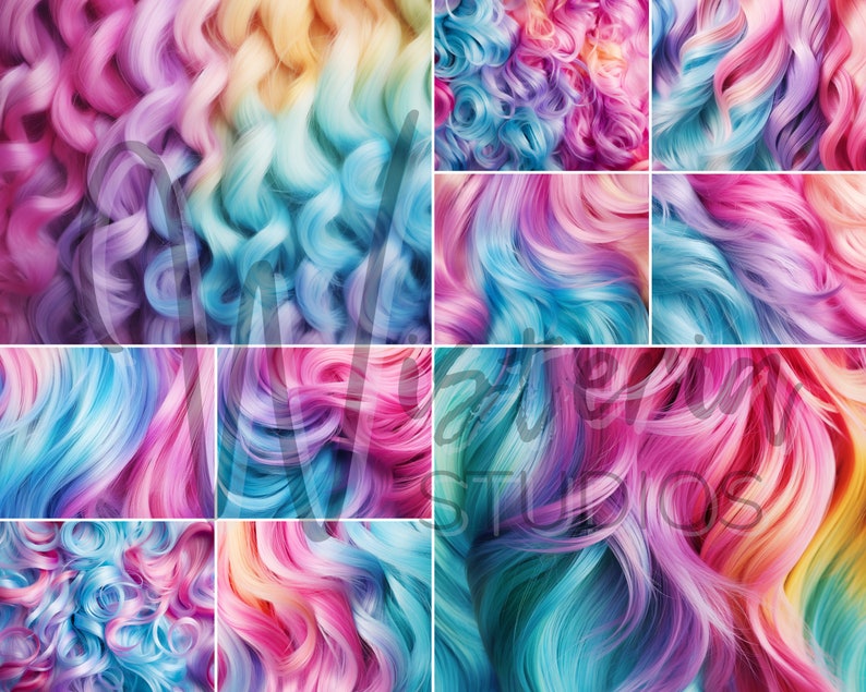 60 Unicorn Rainbow Hair, Rainbow Pastel, Blurry Background, Shimmer ...