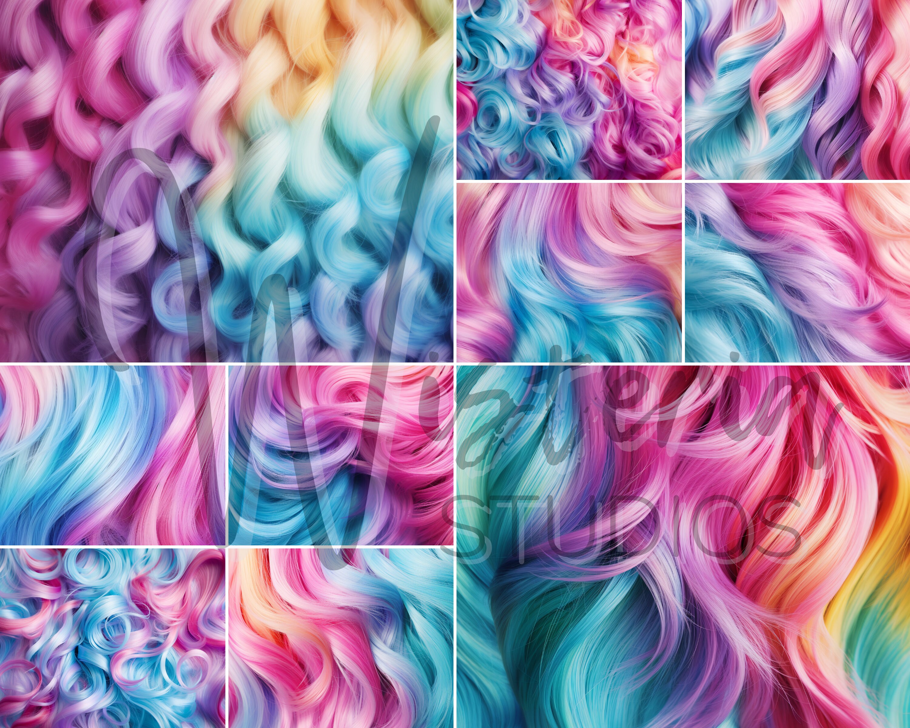 60 Unicorn Rainbow Hair, Rainbow Pastel, Blurry Background, Shimmer ...