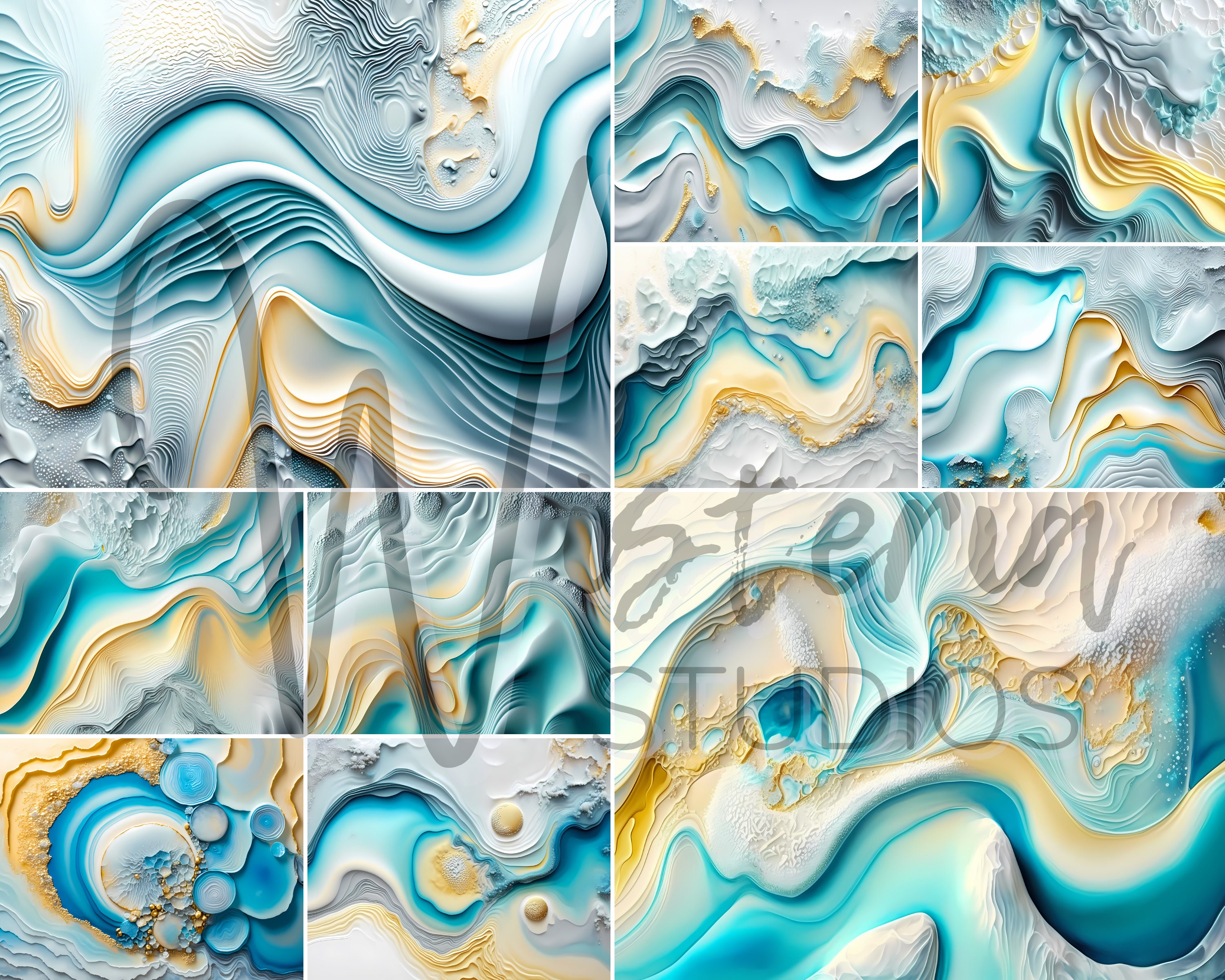 50 Pastel Blue and Yellow Backgrounds Alcohol Ink Art - Etsy