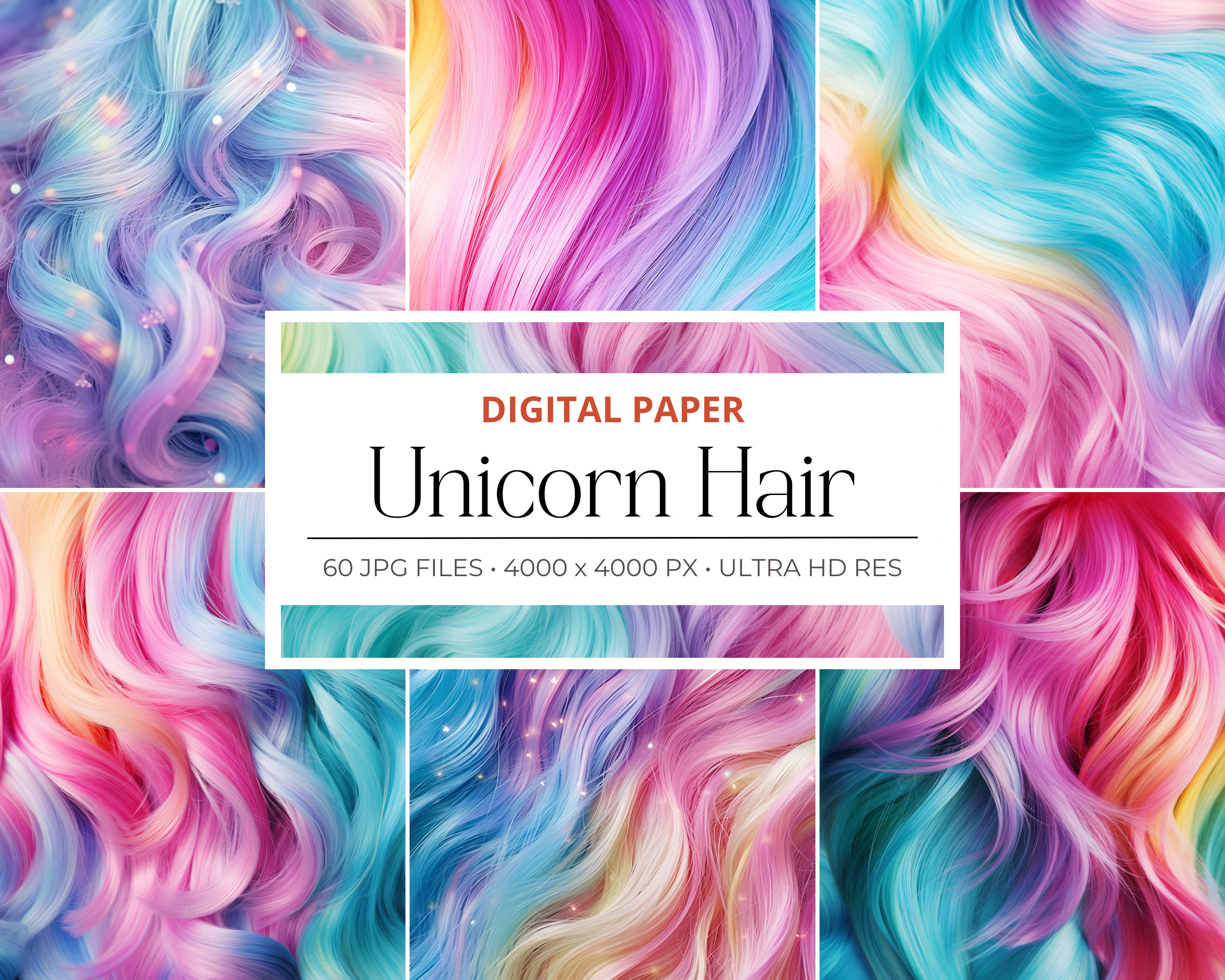 60 Unicorn Rainbow Hair, Rainbow Pastel, Blurry Background, Shimmer ...
