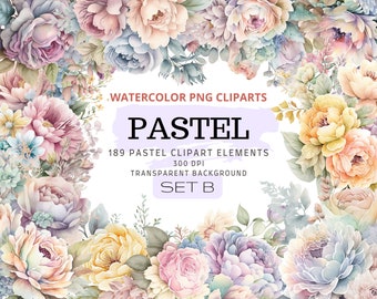 110 Brown Neutral Flowers PNG, Watercolor Floral Clipart Bouquets ...