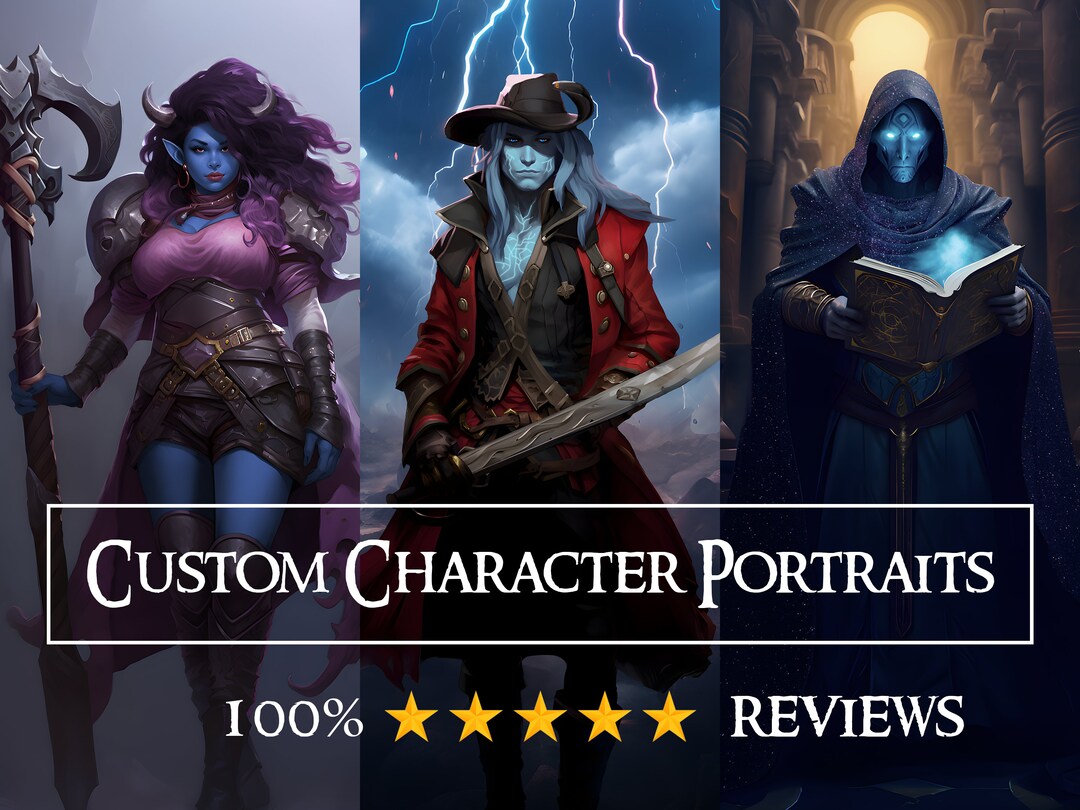 Custom Full Body Character Portrait Dungeons and Dragons - Etsy