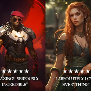 Custom Full Body Character Portrait Dungeons and Dragons - Etsy