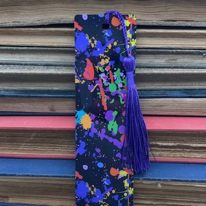 Paint Splatter Bookmark // 90's Throwback // Abstract Art Style ...