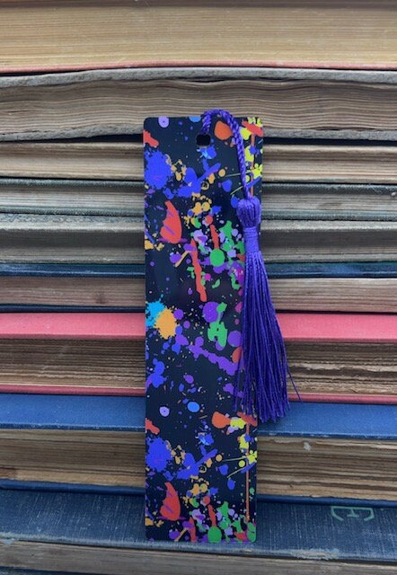Paint Splatter Bookmark // 90's Throwback // Abstract Art Style ...