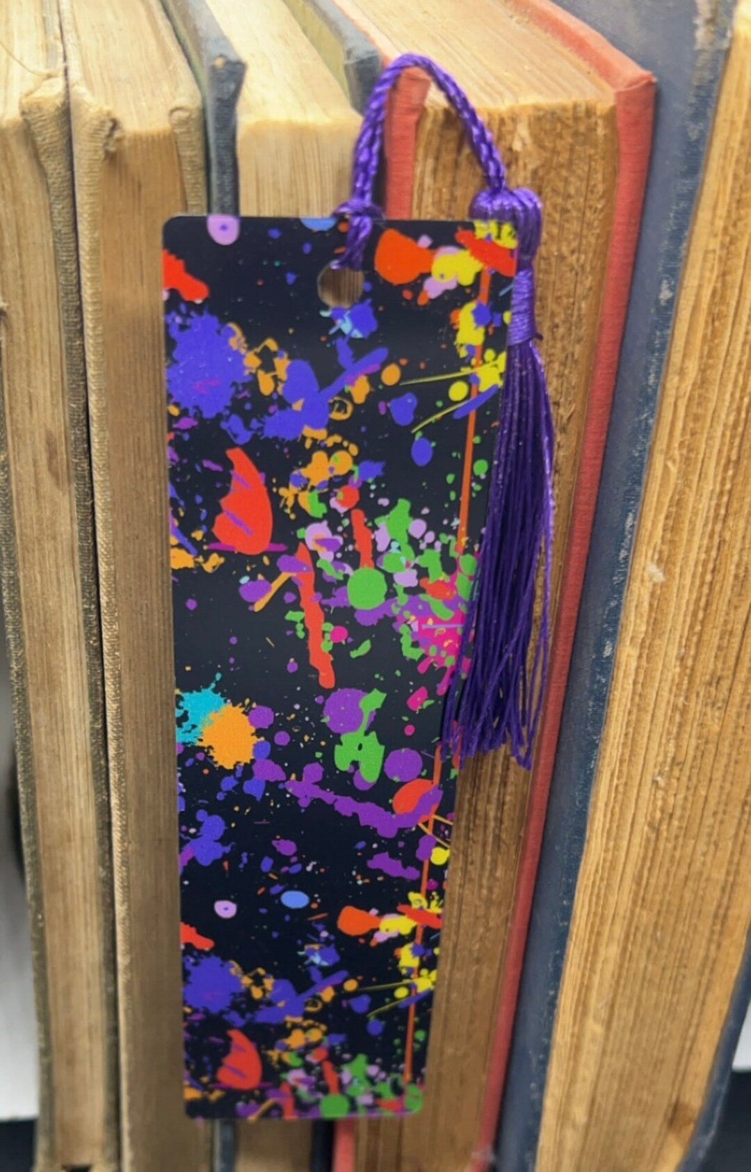 Paint Splatter Bookmark // 90's Throwback // Abstract Art Style ...