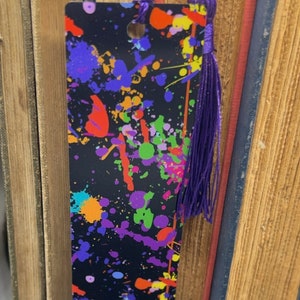 Paint Splatter Bookmark // 90's Throwback // Abstract Art Style ...