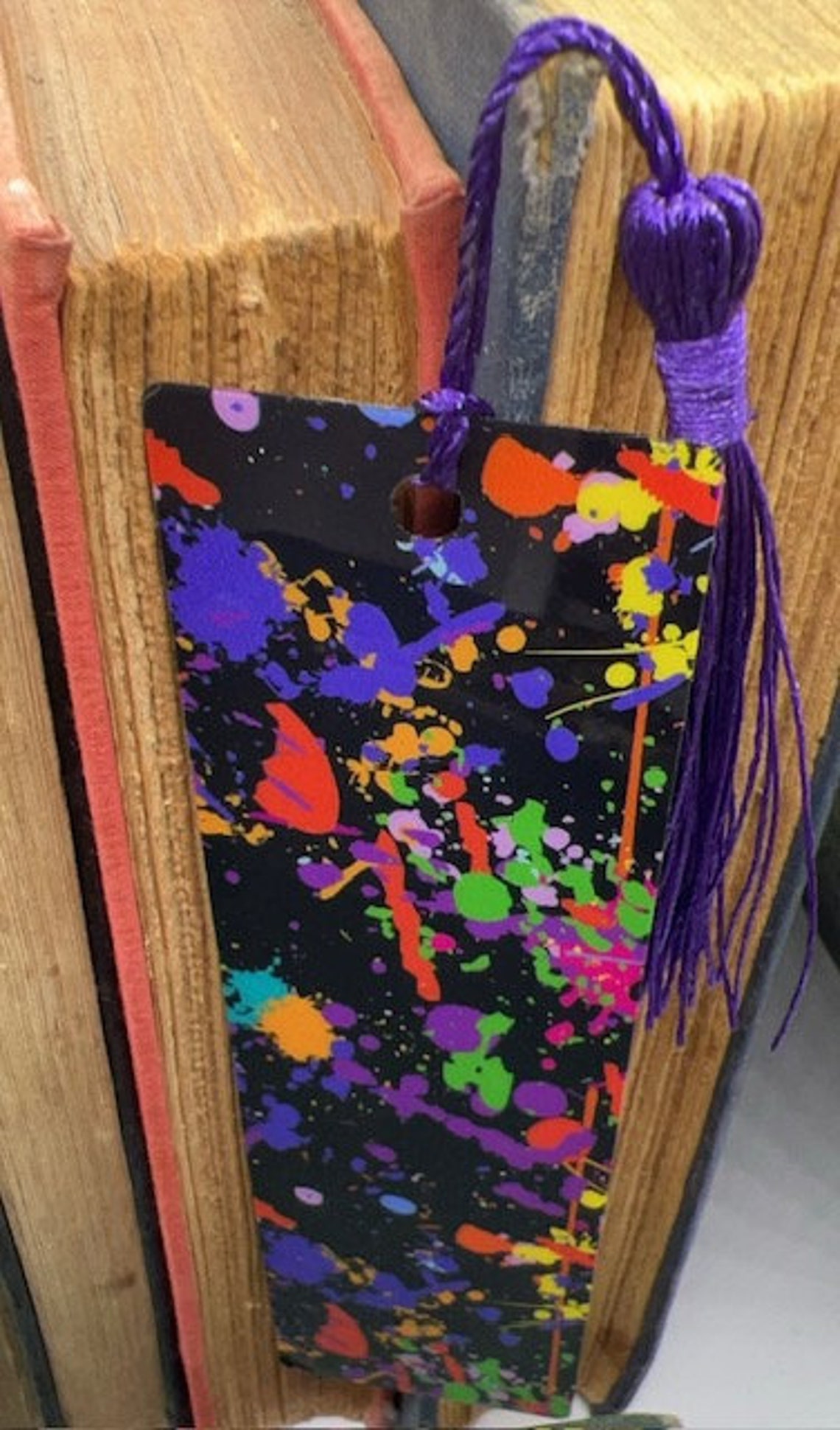 Paint Splatter Bookmark // 90's Throwback // Abstract Art Style ...