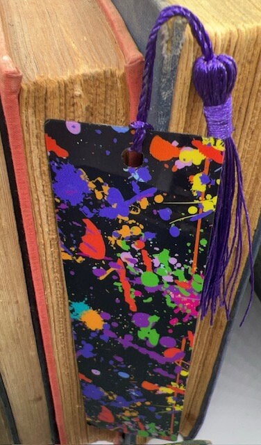 Paint Splatter Bookmark // 90's Throwback // Abstract Art Style ...