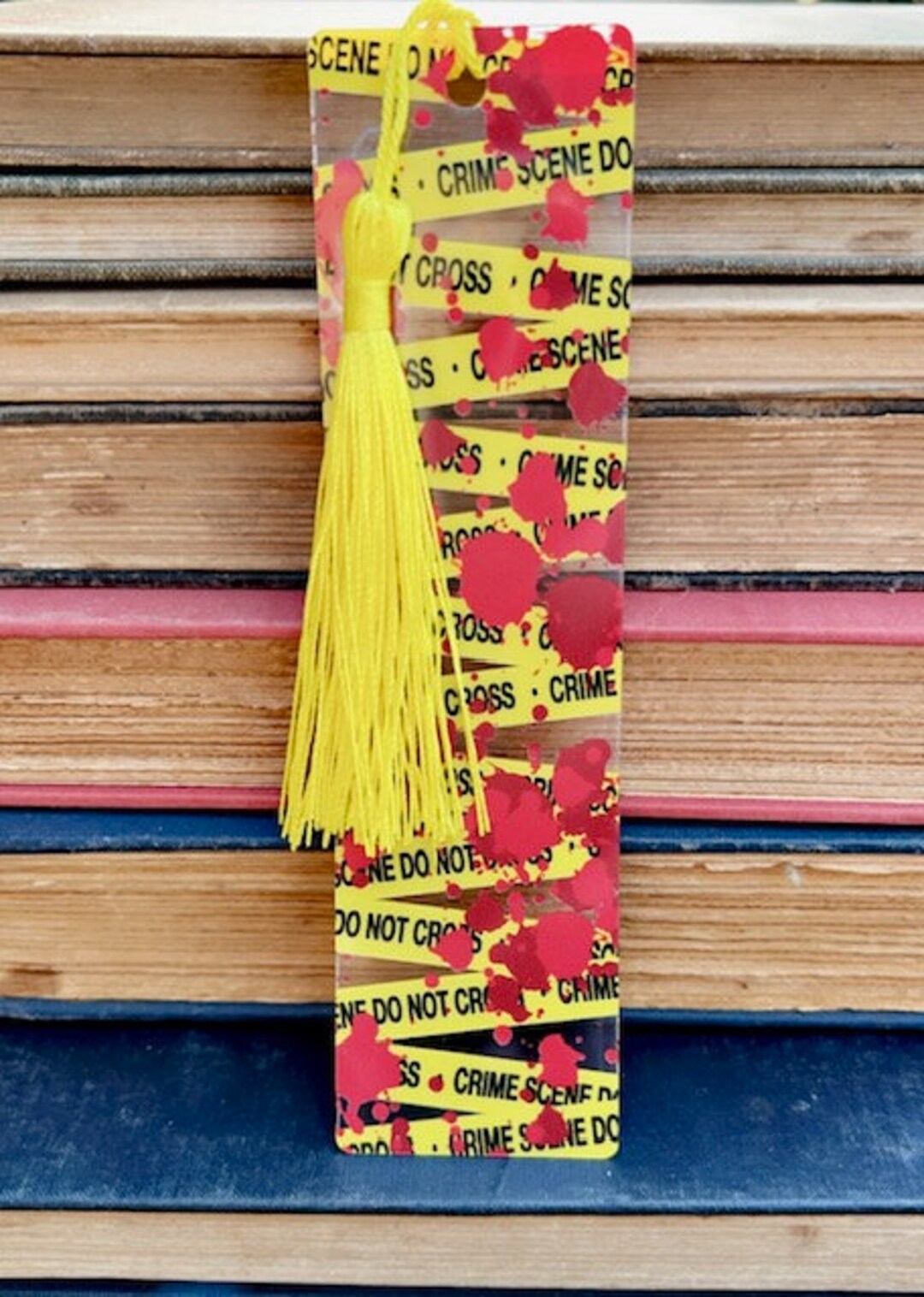 Crime Scene Bookmark // Blood Splatter // Crime Scene Tape // Murder ...