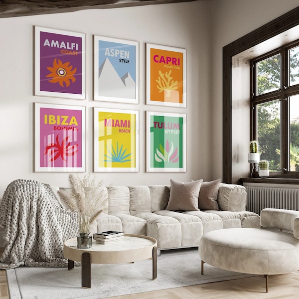 Beach Preppy Poster Etsy