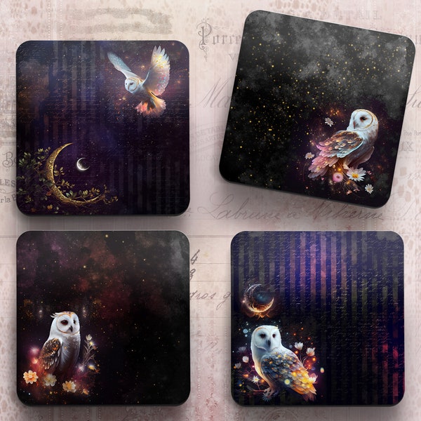 Owl Coasters - Etsy
