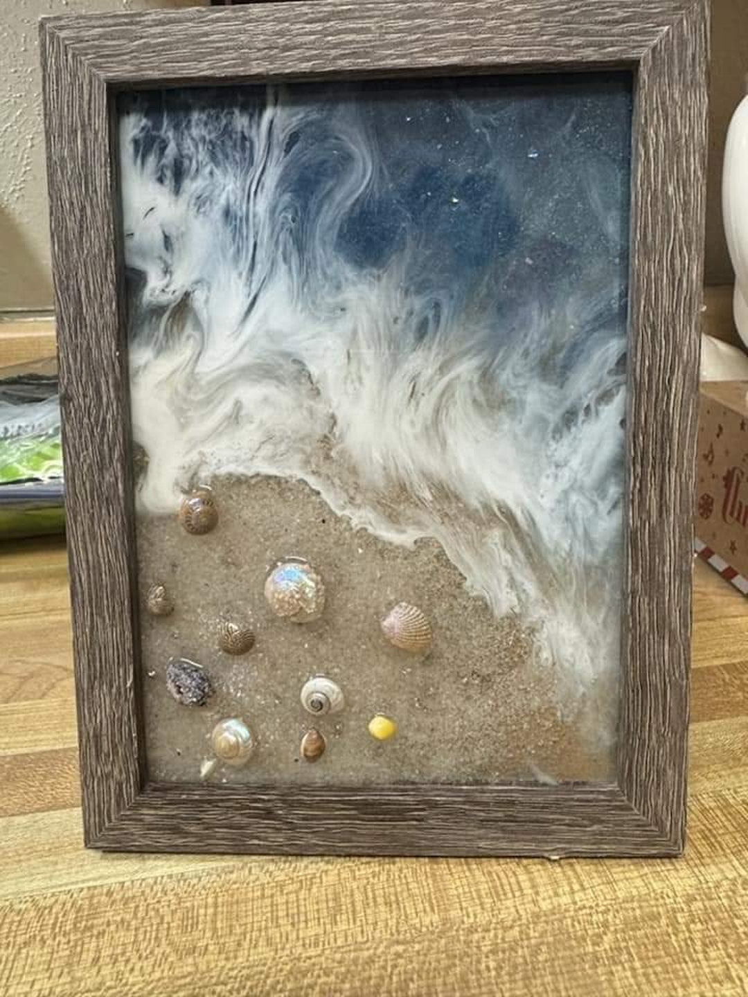 Beach Themed Epoxy Picture Frame - Etsy
