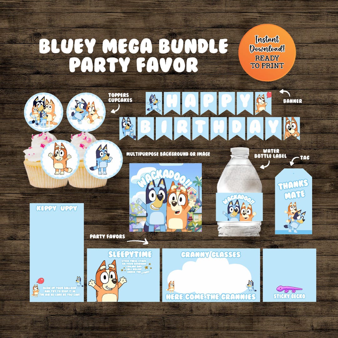 Bluey Mega Bundle Party Favor. - Etsy
