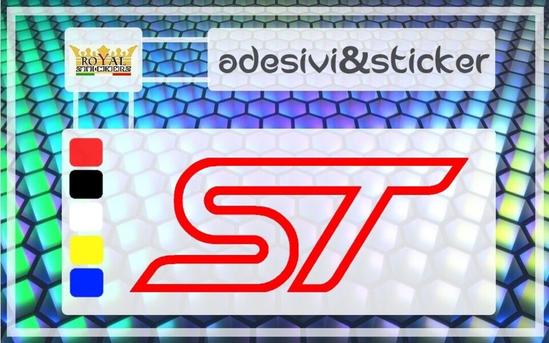 Sticker Sticker Ford St Line Fiesta Focus Edge C Max Vignale Pvc Vinyl ...