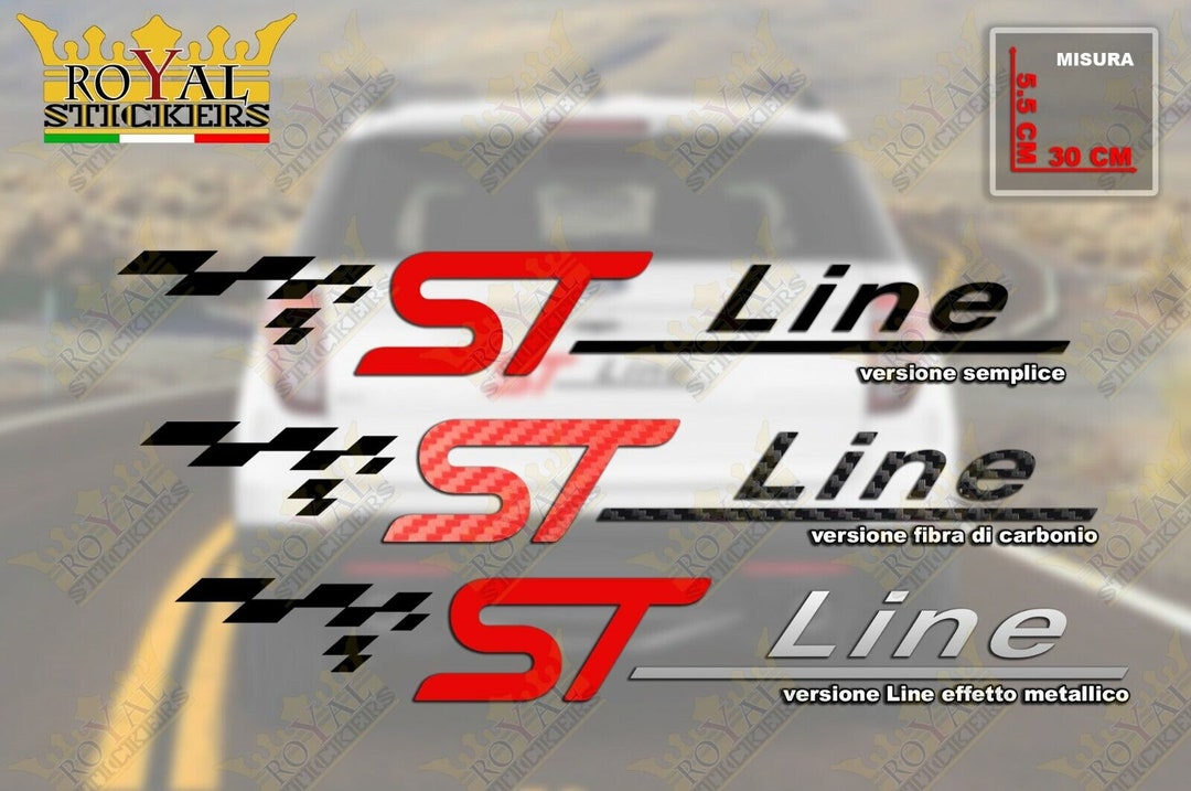 Sticker Stickers Logo Ford Sport St Line Vinyl Spaced Car Edge Focus ...