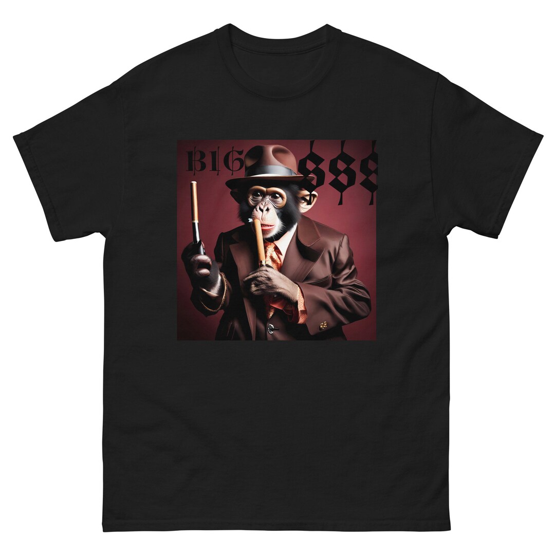 Men's Classic Tee Gangster Boss Monkey Big Money Pimp - Etsy