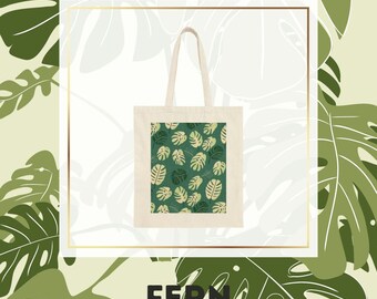 Ostrich Fern Pattern Tote Bag, Fern Art, Forager Gift, Botanical Fern ...