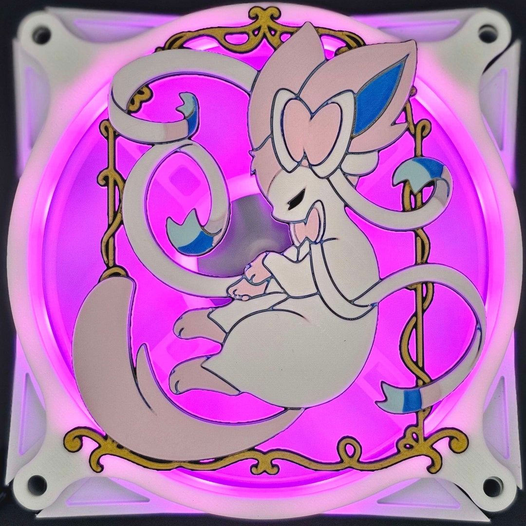 Pokemon Sylveon With Golden Frame Custom 3D Printed Artisan Gaming ...