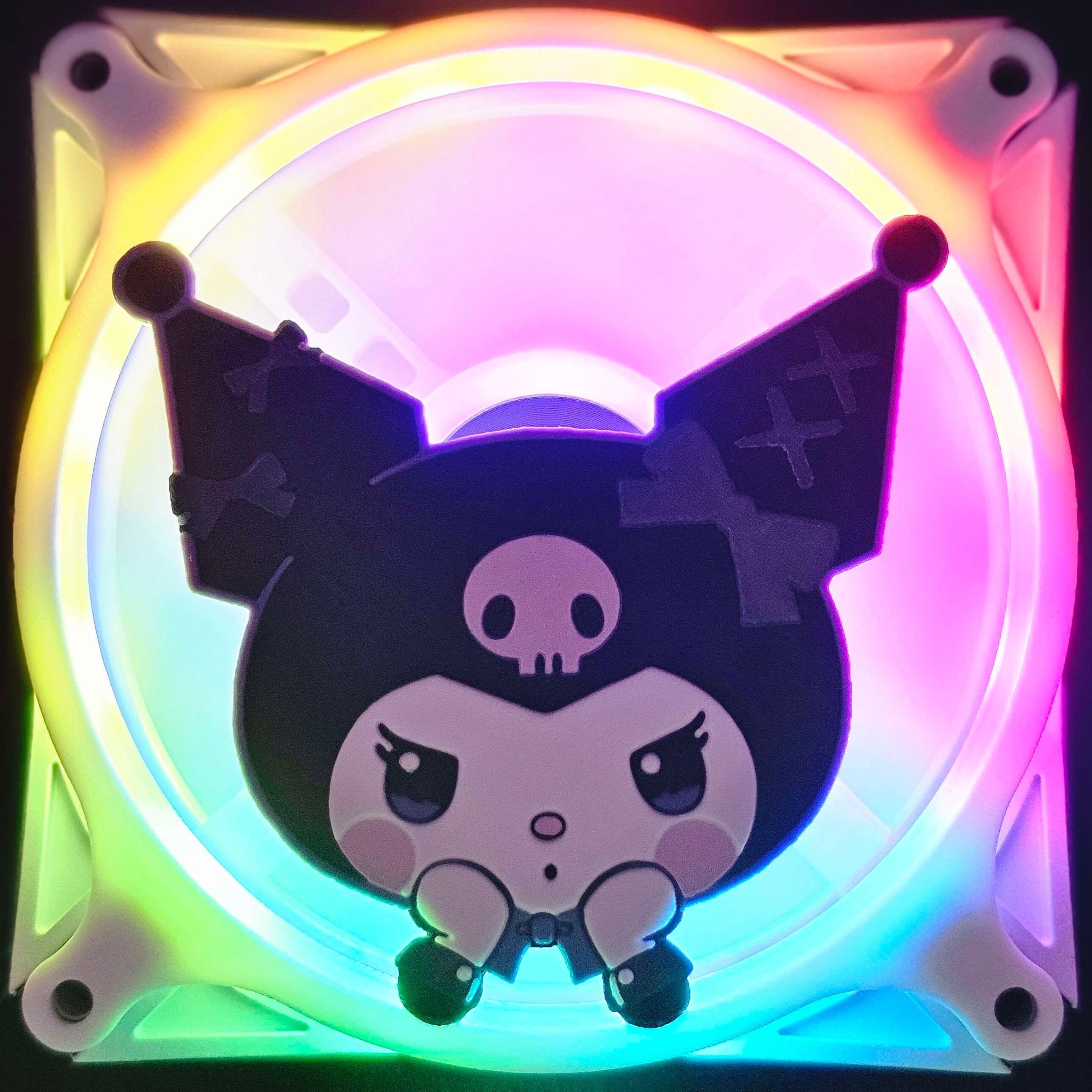 Sanrio Kuromi Custom 3D Printed Artisan Gaming Computer Fan Grill ...