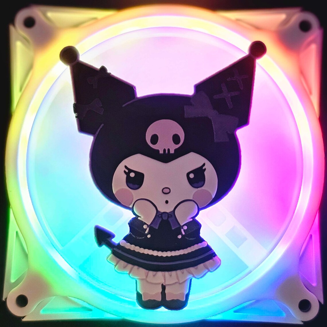 Sanrio Kuromi Custom 3D Printed Artisan Gaming Computer Fan Grill - Etsy