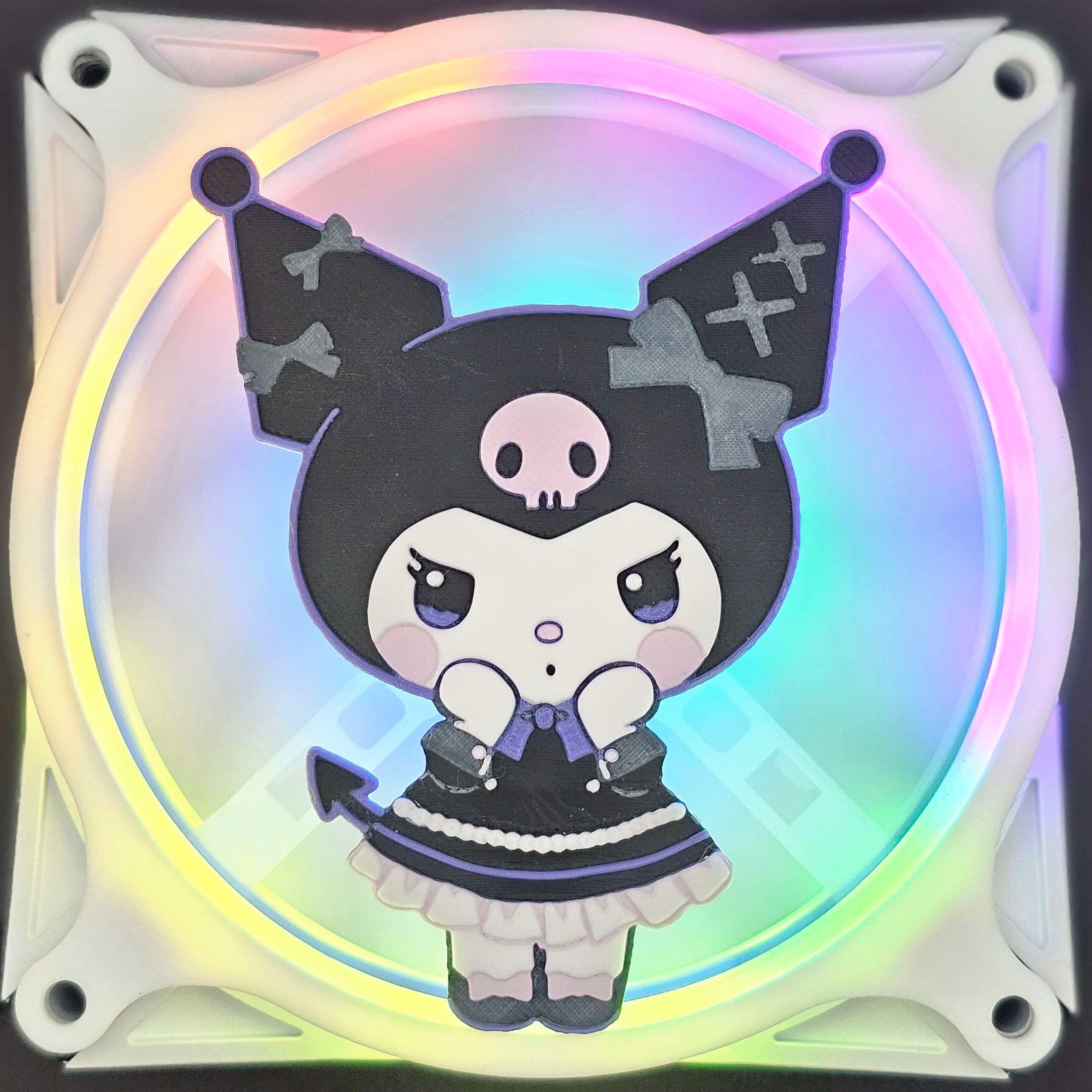 Sanrio Kuromi Custom 3D Printed Artisan Gaming Computer Fan Grill - Etsy