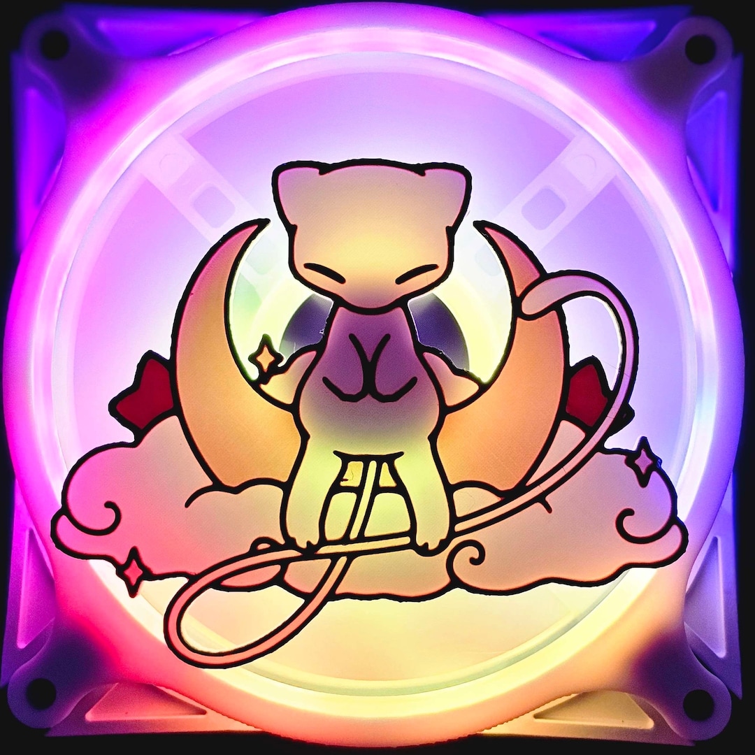 Pokemon Mew Custom 3D Printed Artisan Gaming Computer Fan Grill ...