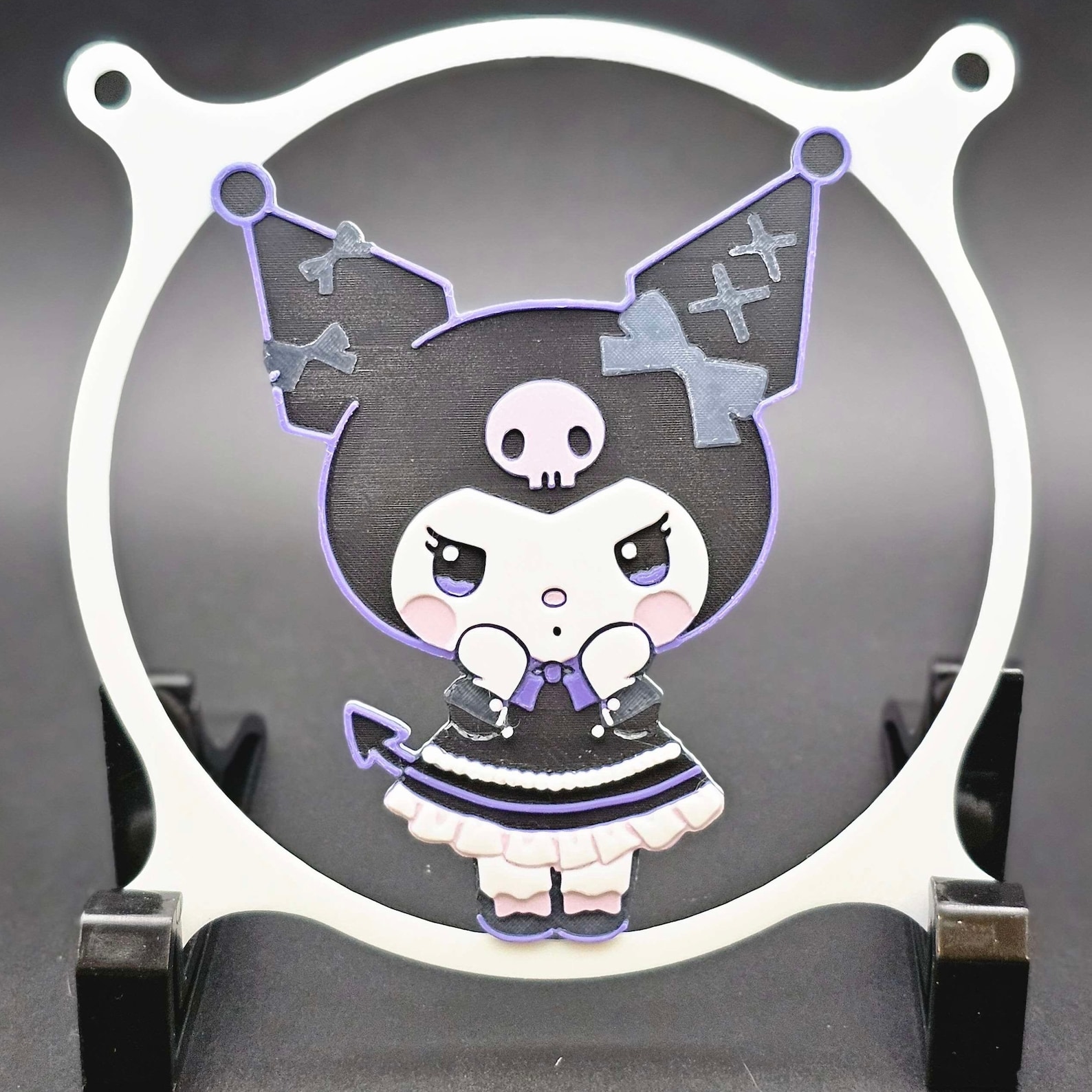 Sanrio Kuromi Custom 3D Printed Artisan Gaming Computer Fan Grill - Etsy