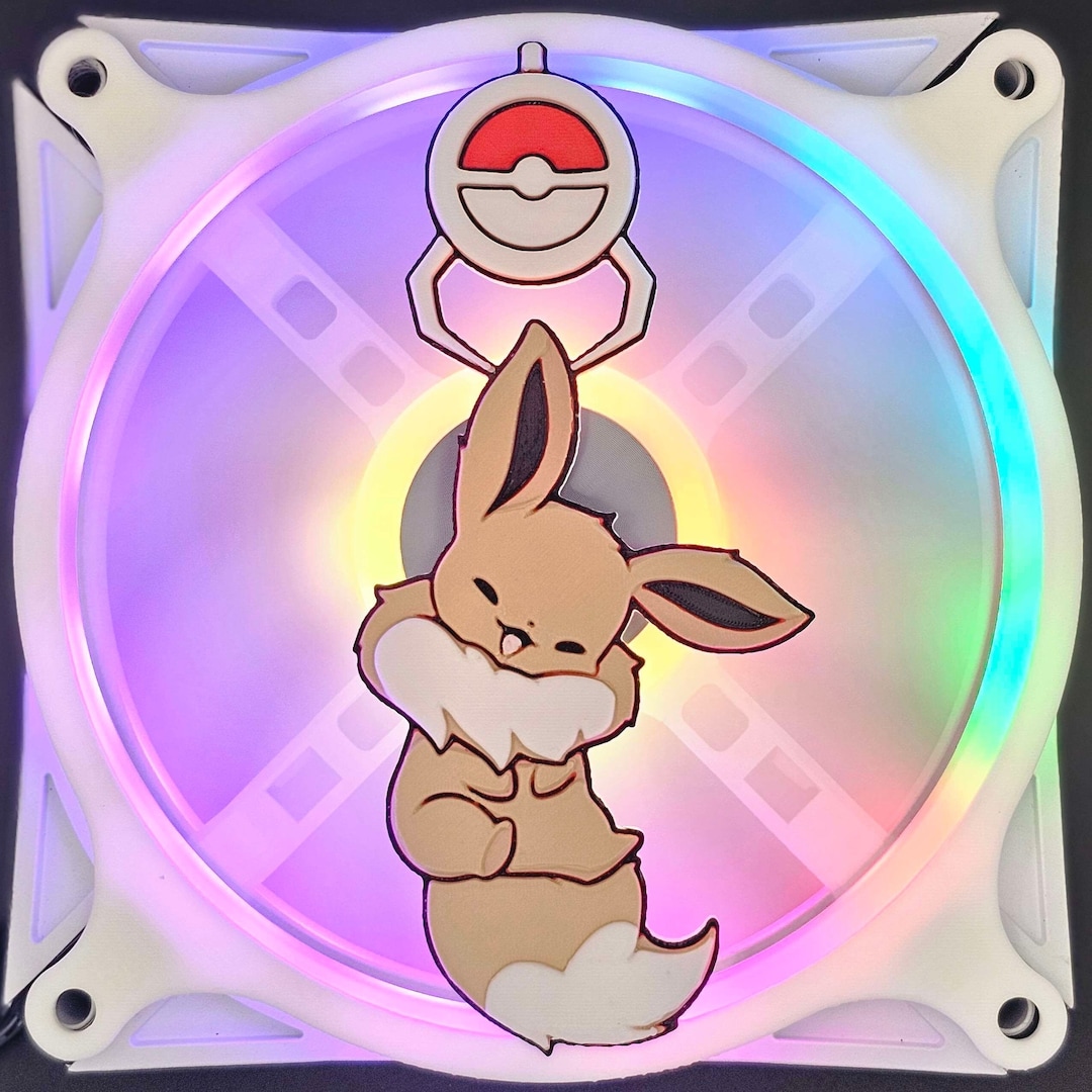 Pokemon Eevee Arcade Claw Machine Custom 3D Printed Artisan Gaming Computer Fan Grill - Classic ...