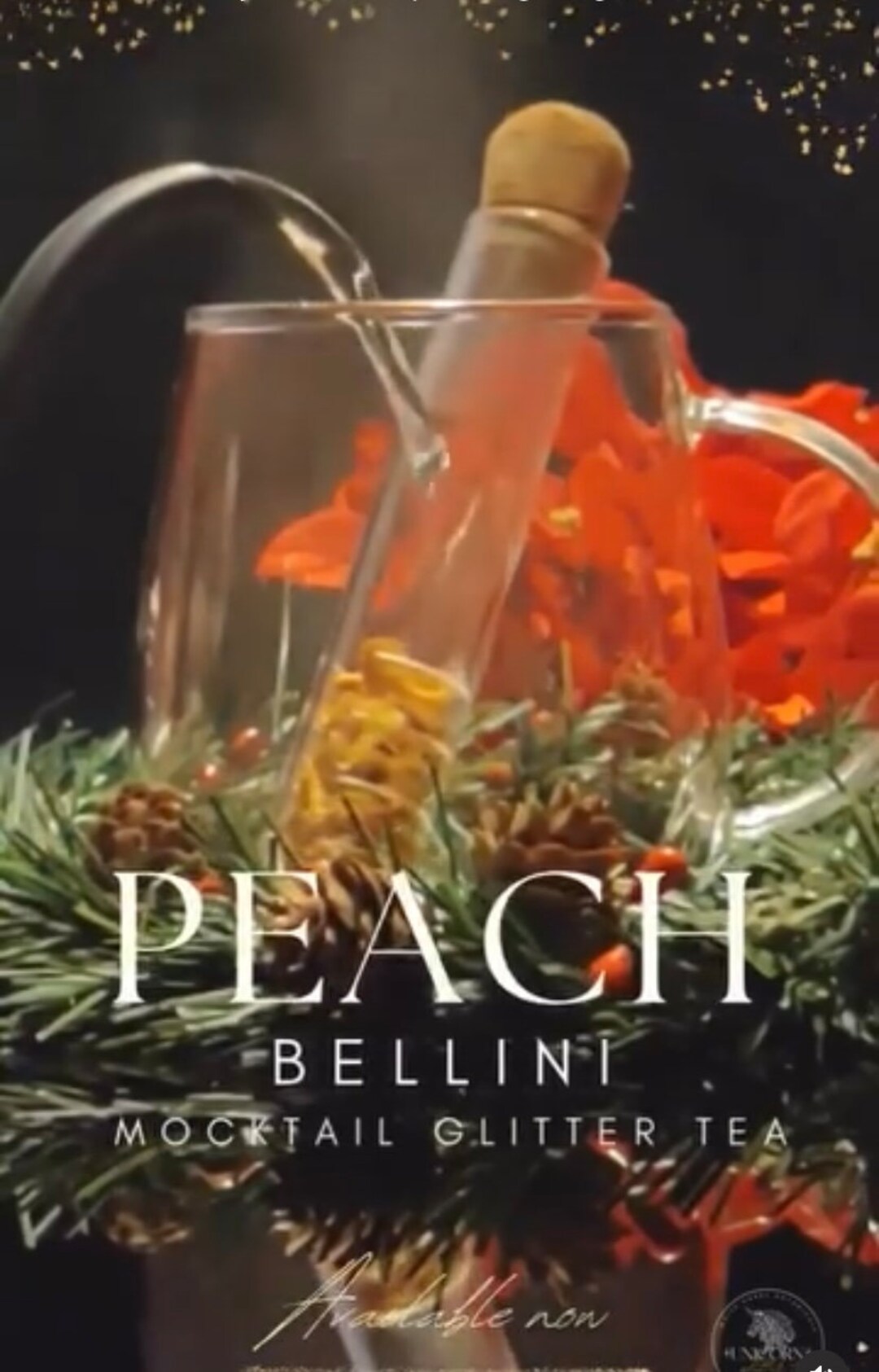 Peach Bellini Artisan Mocktail Glitter Tea 3 Oz - Etsy