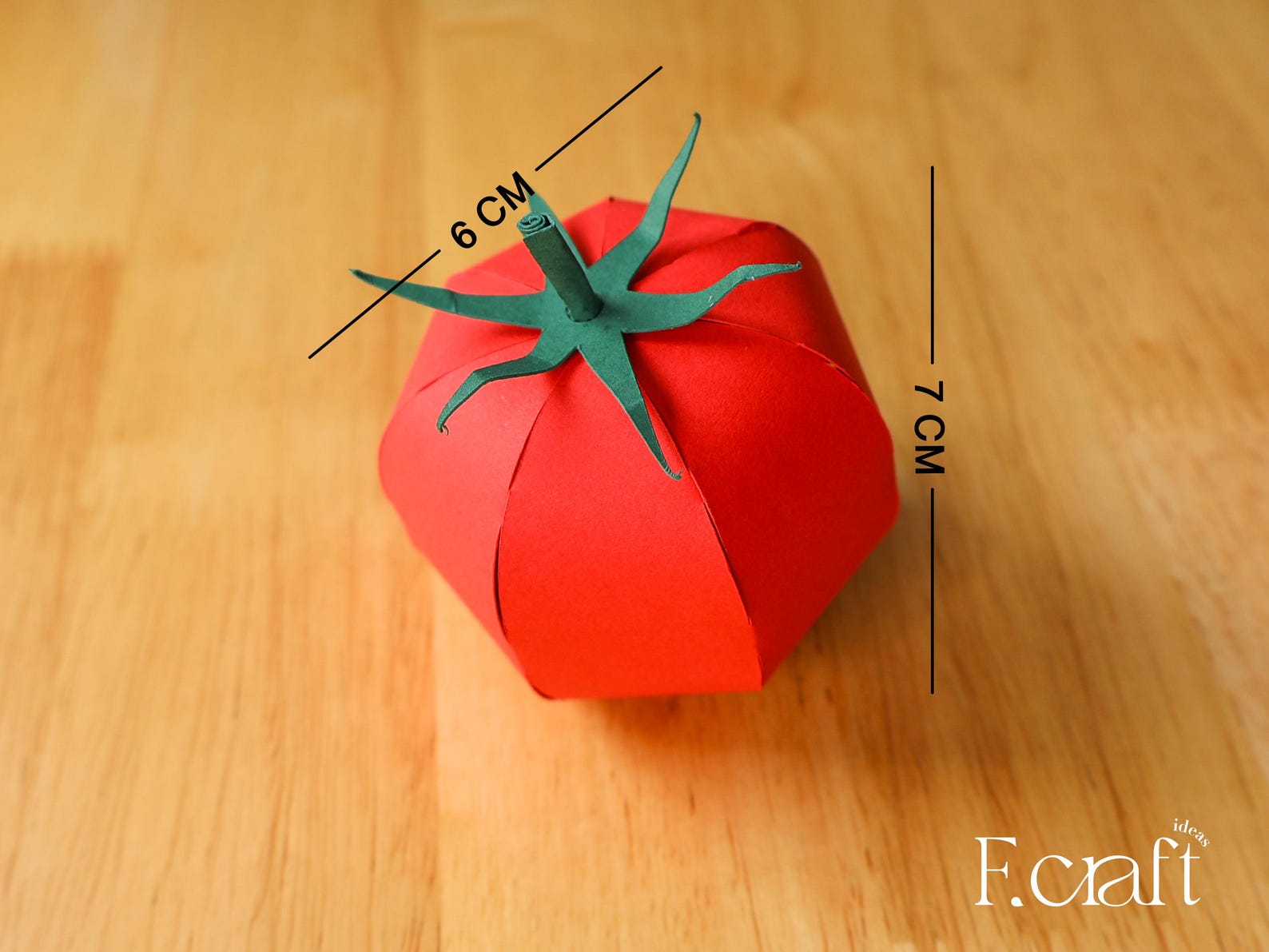 DIY Papercraft Tomatoes: 3D Paper Model Template (PDF & SVG) - Etsy