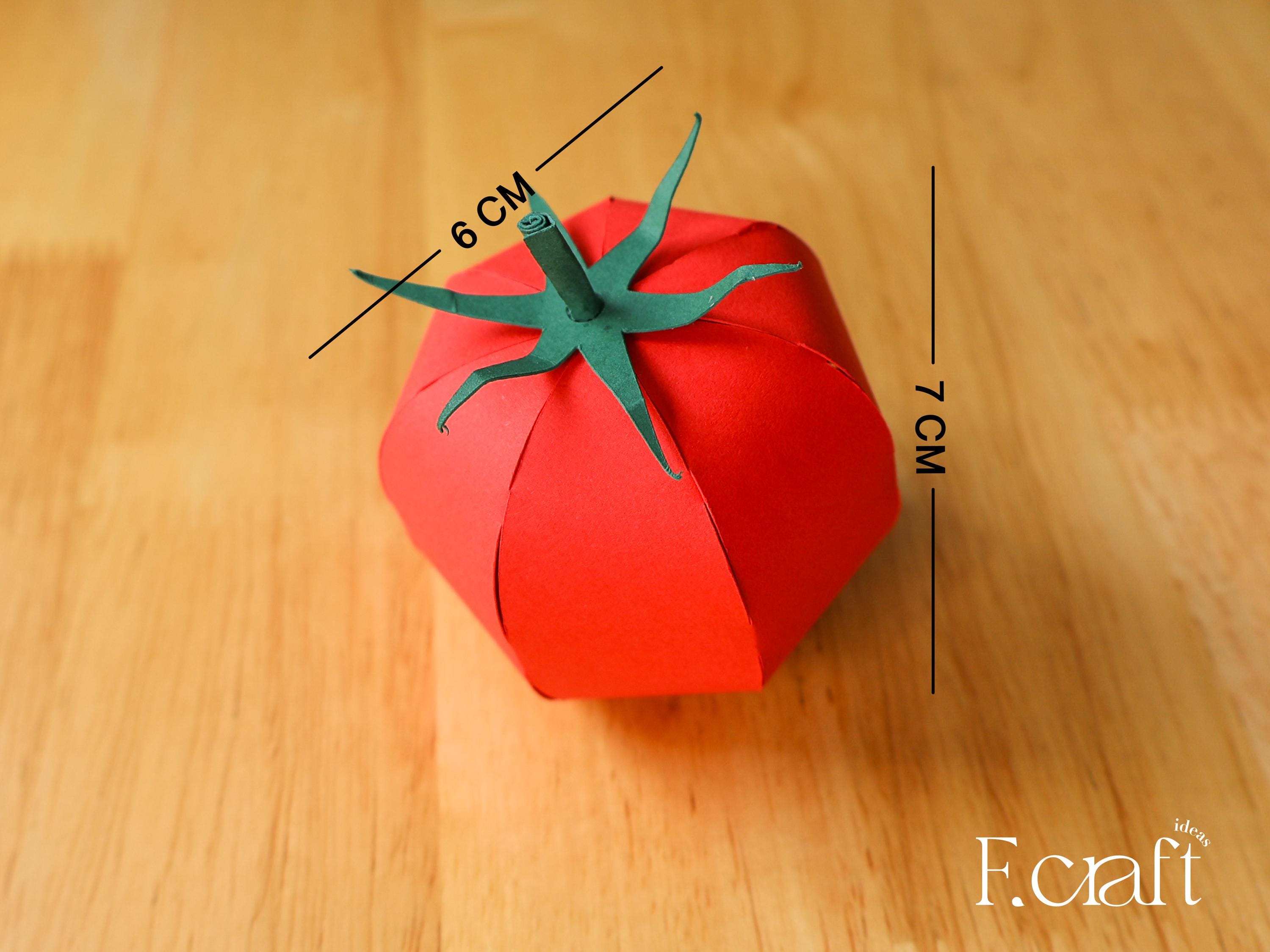 DIY Papercraft Tomatoes, Tomato Papercraft, Tomato 3D Paper Craft ...