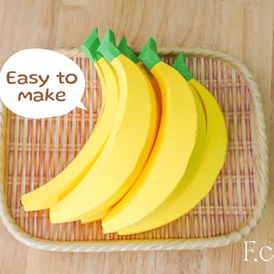 DIY Papercraft Banana: 3D Fruit Template (PDF & SVG Files) - Etsy