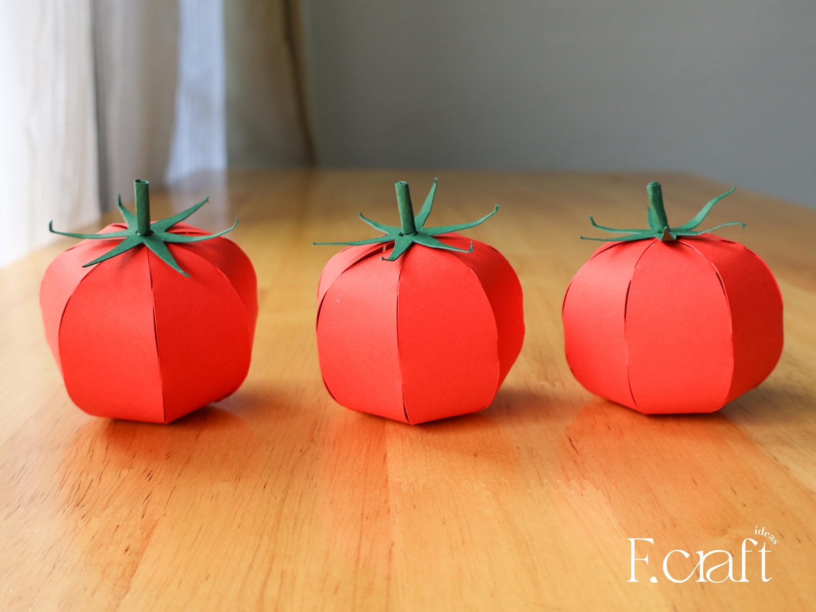 DIY Papercraft Tomatoes: 3D Paper Model Template (PDF & SVG) - Etsy