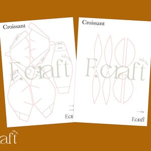 DIY Papercraft Croissant, Croissant Papercraft, Croissant 3D Paper ...